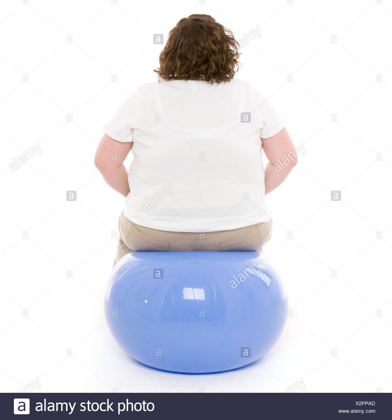 Fat Woman Obesity Obese Overweight Women Rear Back View High Resolution ...