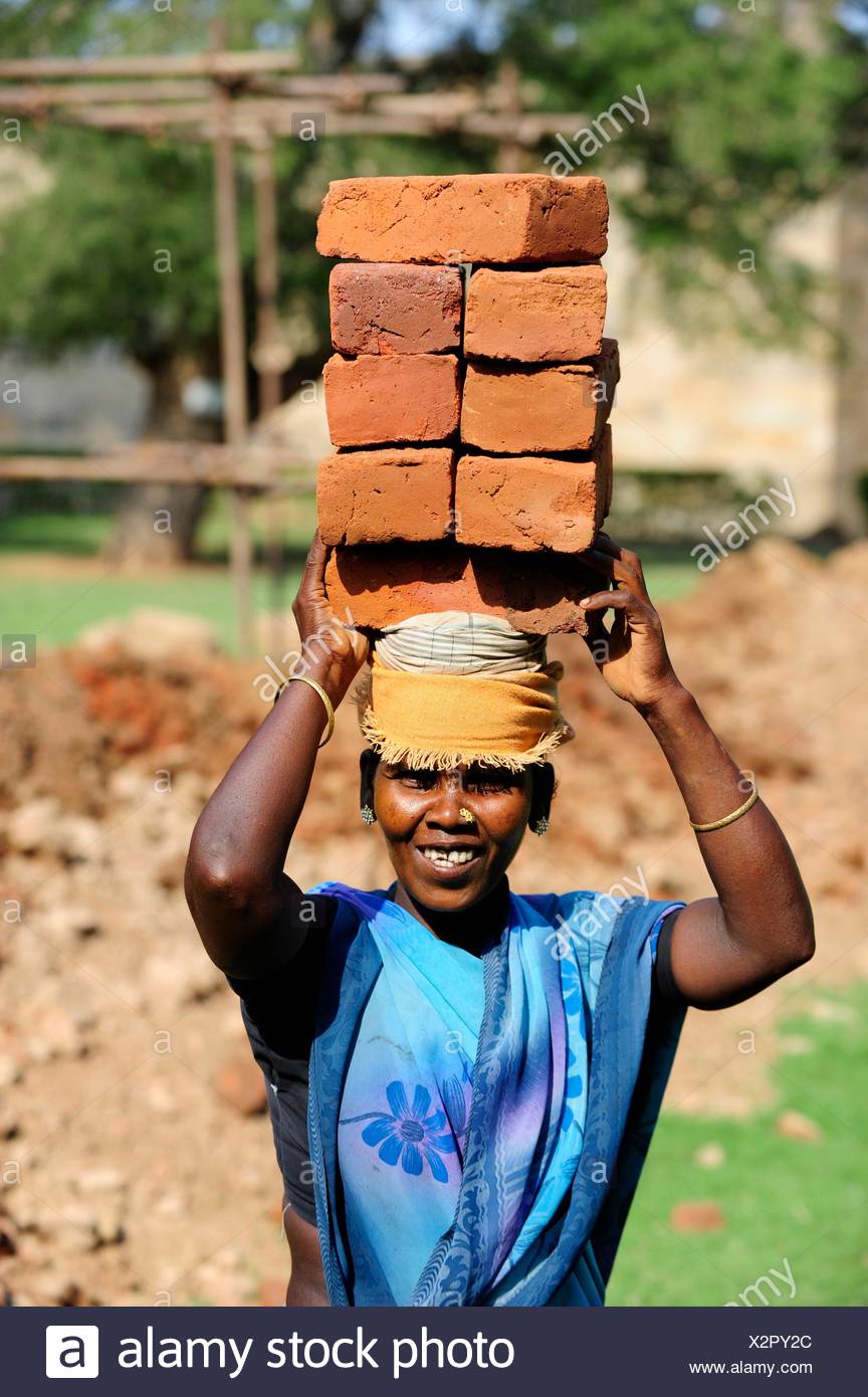 Carry Bricks On Head High Resolution Stock Photography and Images - Alamy
