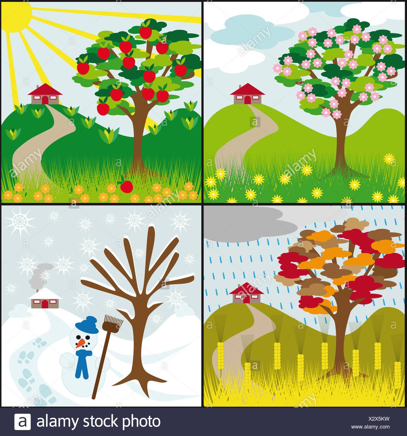 Four Seasons Tree High Resolution Stock Photography and Images - Alamy