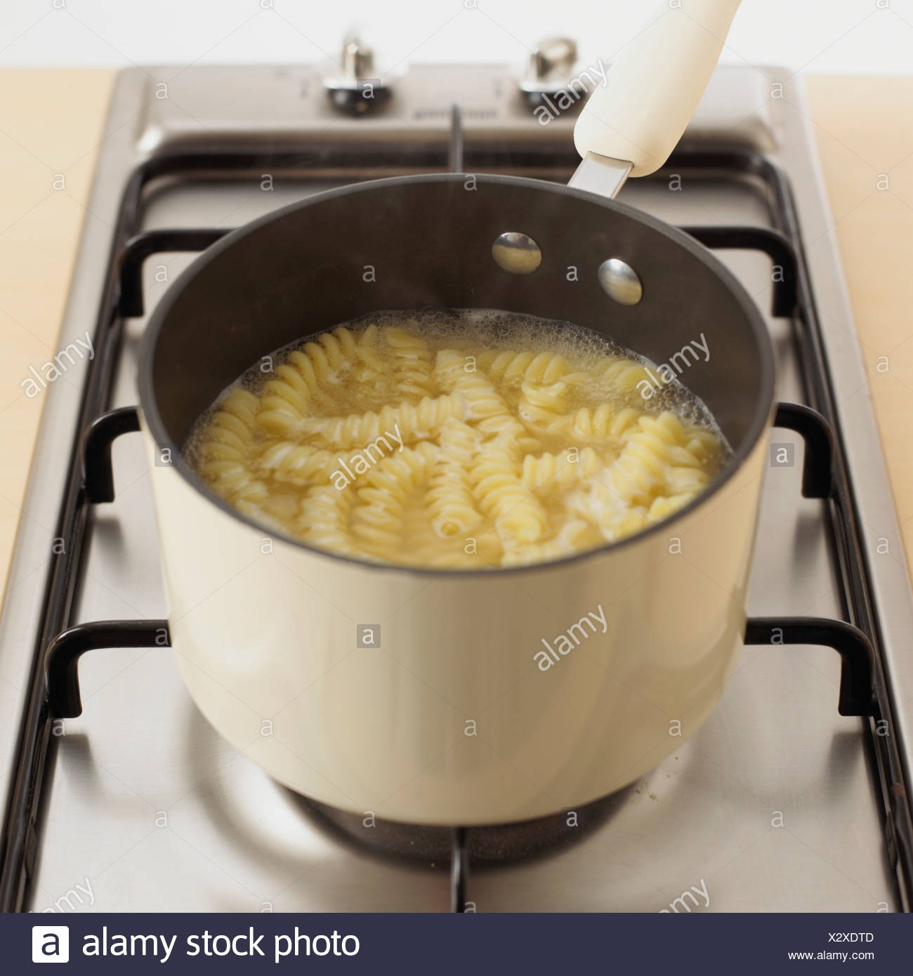 Pan Of Fusilli Pasta Boiling High Resolution Stock Photography and ...