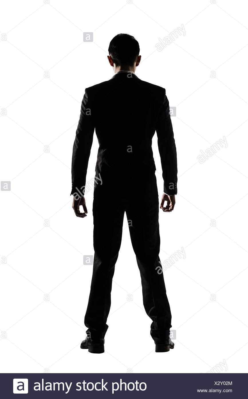 Man Silhouette Standing Back Full High Resolution Stock Photography and ...