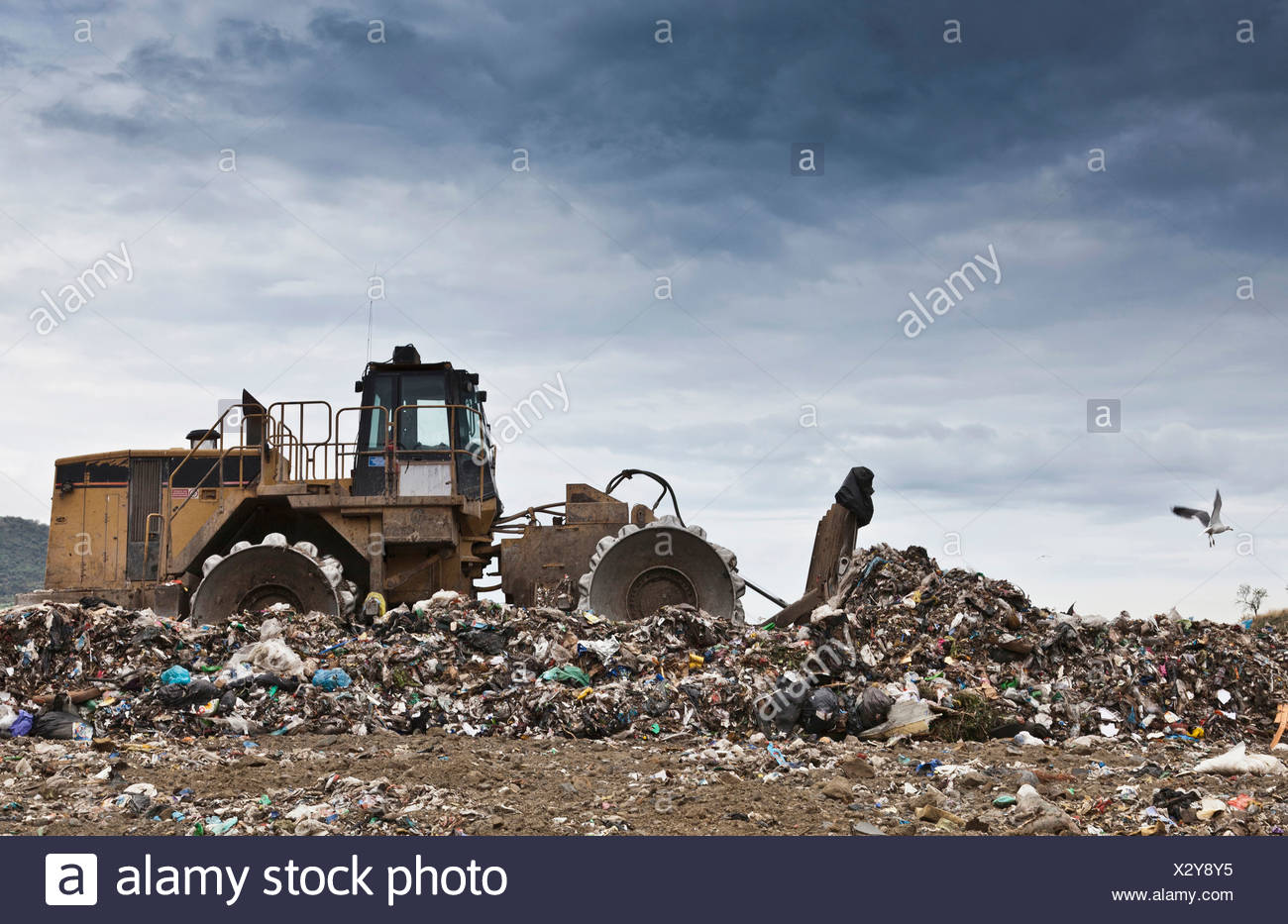 Bulldozer With Trash High Resolution Stock Photography and Images - Alamy