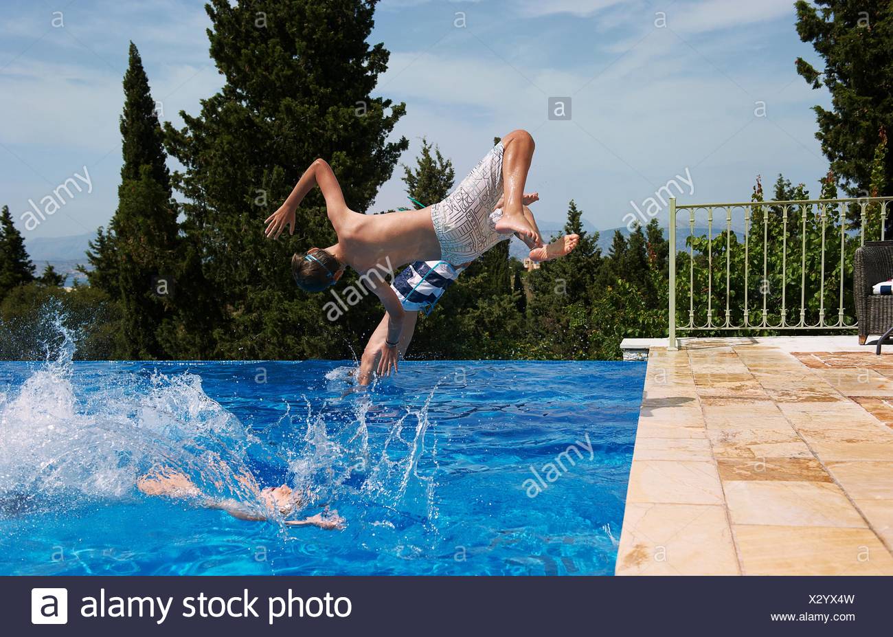 Boy Summer Diving Teenager High Resolution Stock Photography and Images ...
