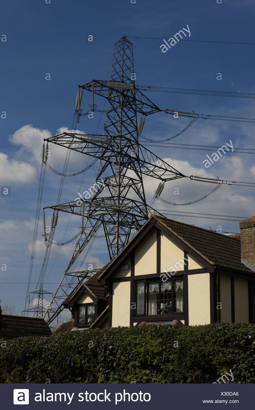 House Housing Electricity Pylon High Resolution Stock Photography and ...