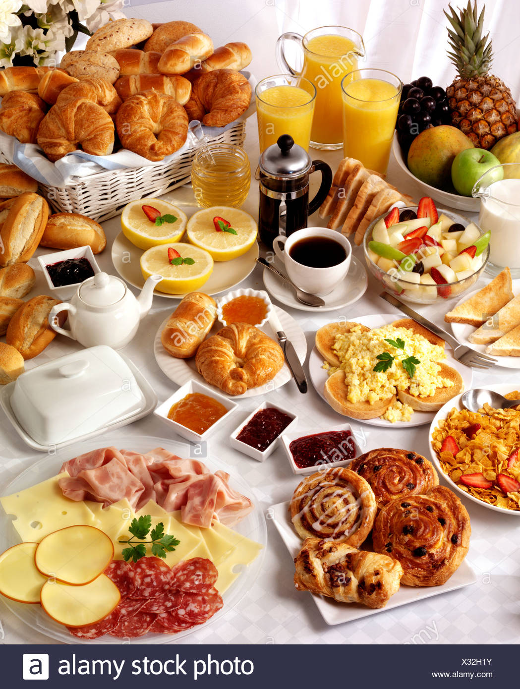 Breakfast Buffet Cereal Cold Cuts High Resolution Stock Photography and ...