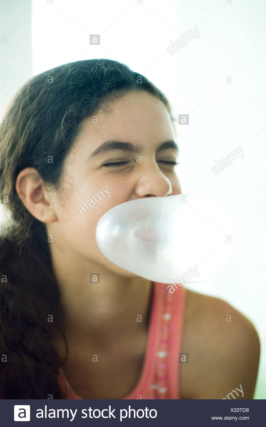 Teen Girl Chewing Gum High Resolution Stock Photography and Images - Alamy