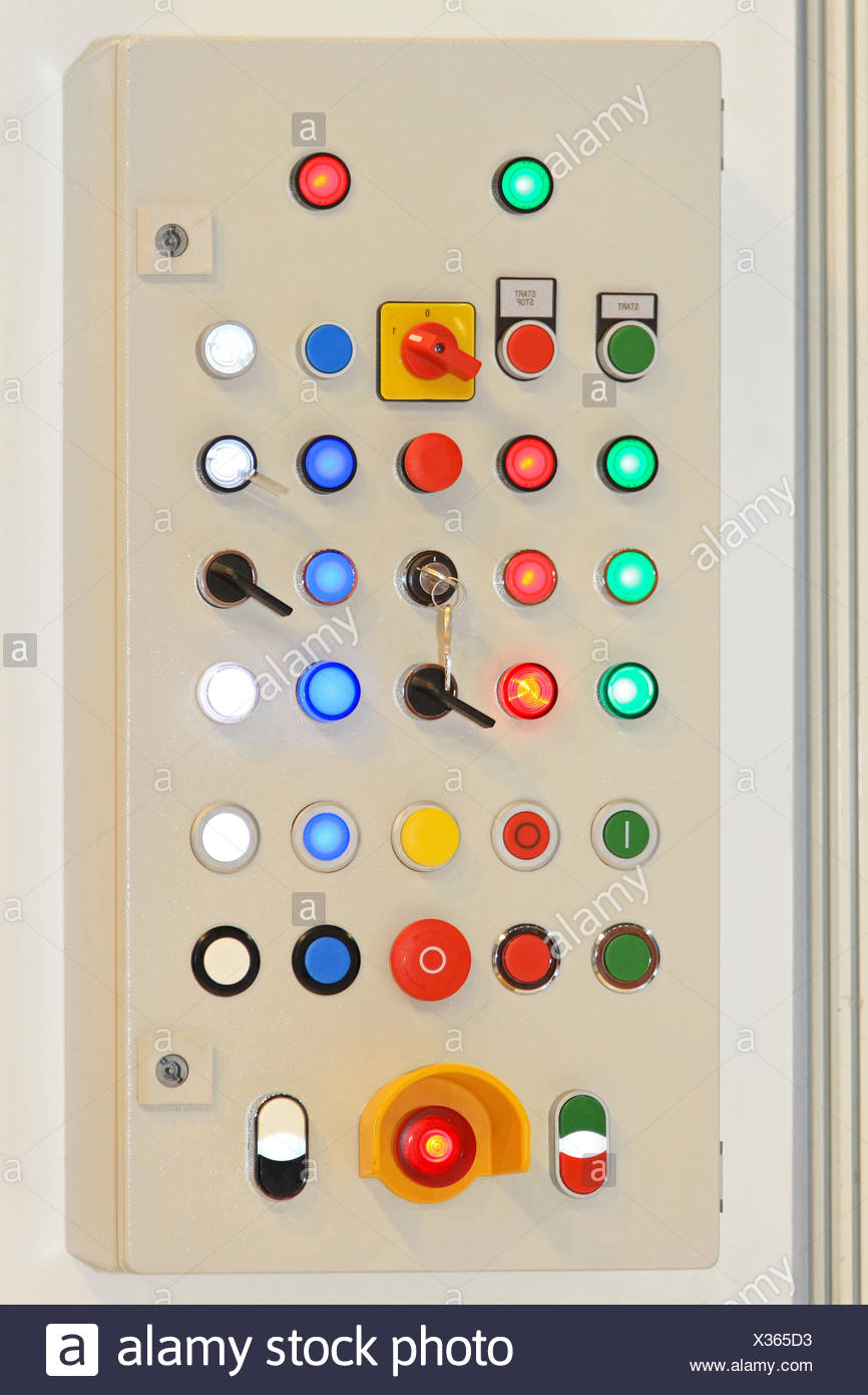 Industrial Electric Switch Panel Buttons High Resolution Stock ...