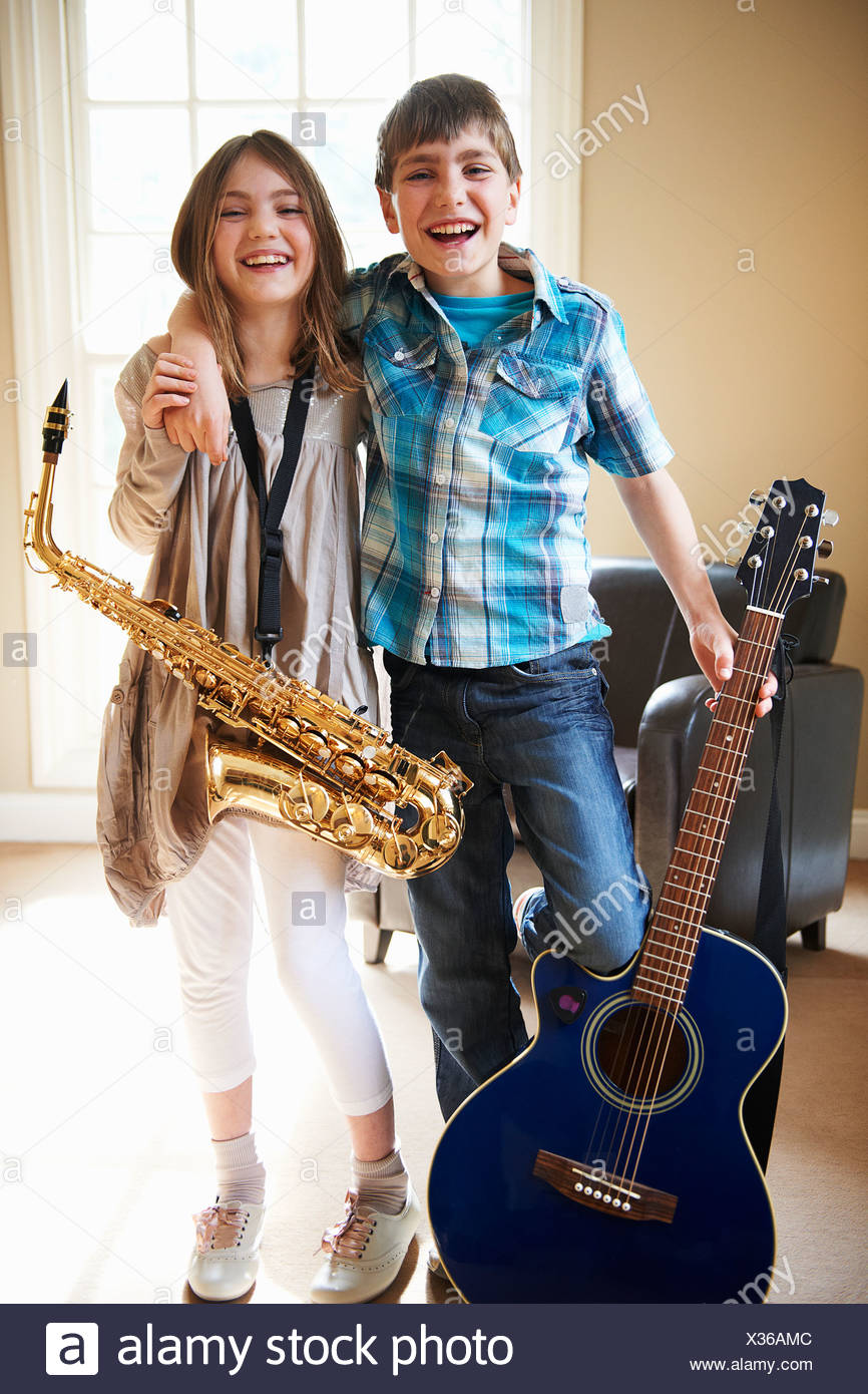 Children Practising Instruments High Resolution Stock Photography and ...