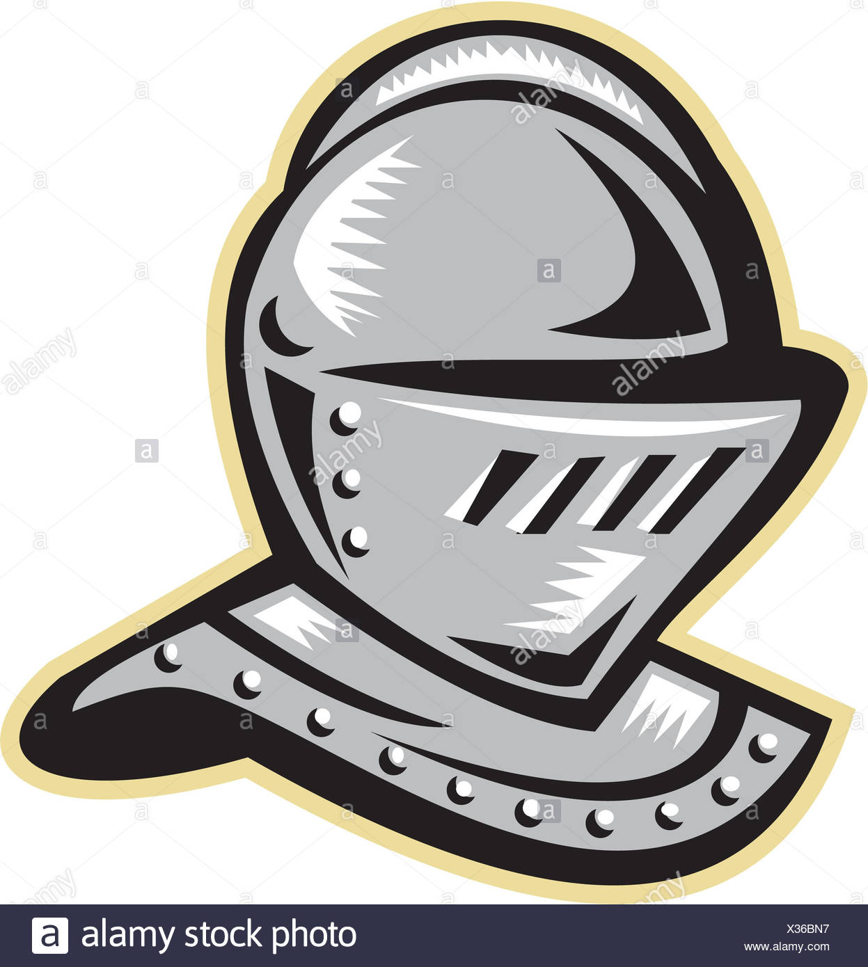 Knight Armor Helmet Illustration High Resolution Stock Photography and ...