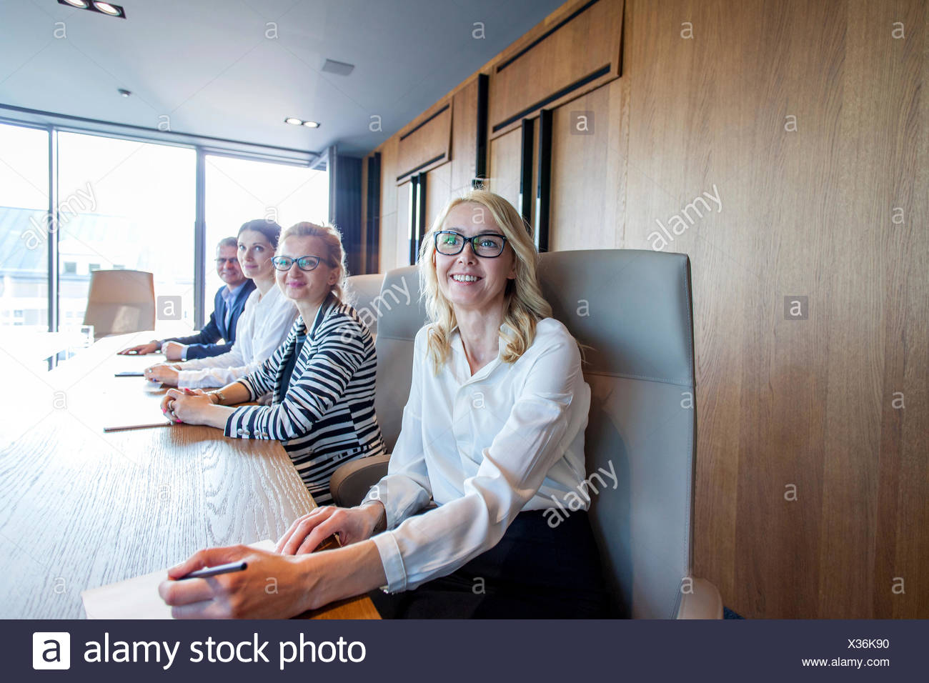 Women Sitting Conference Table High Resolution Stock Photography and ...
