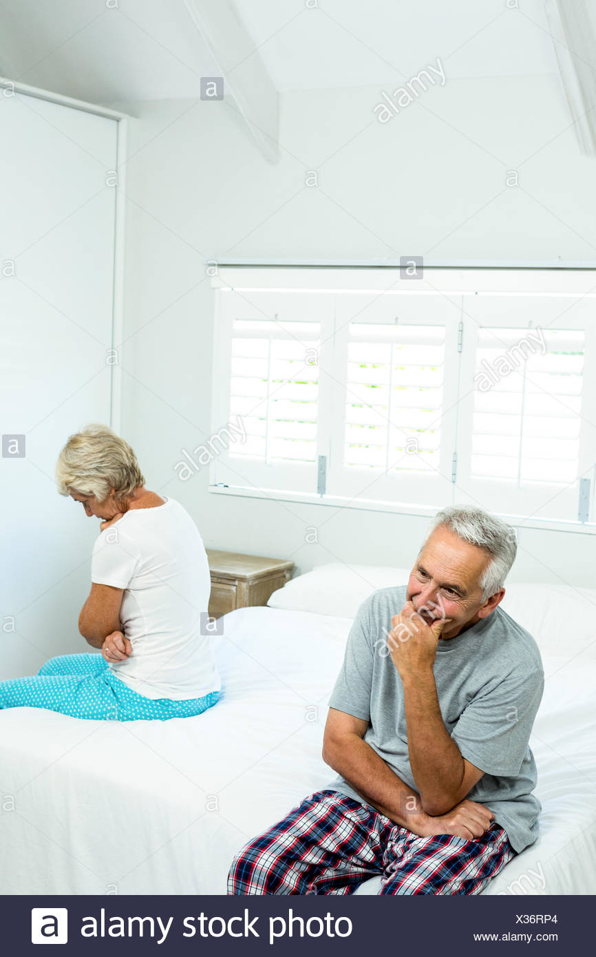 Elderly Woman Bed Sad High Resolution Stock Photography and Images - Alamy