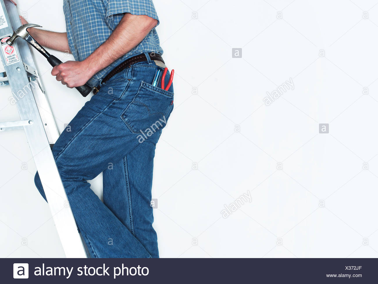 Man Climbing Ladder High Resolution Stock Photography and Images - Alamy