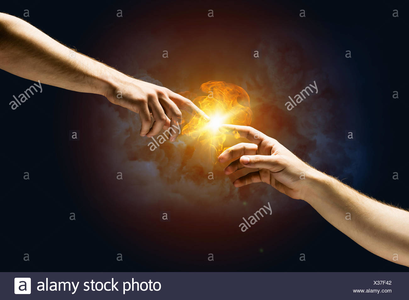 Creation Of Adam Michelangelo Hands High Resolution Stock Photography ...