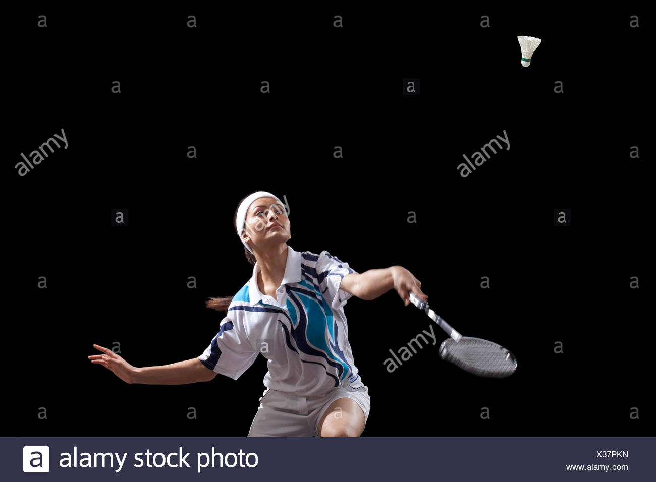 Badminton Racket Shuttlecock Hitting High Resolution Stock Photography ...