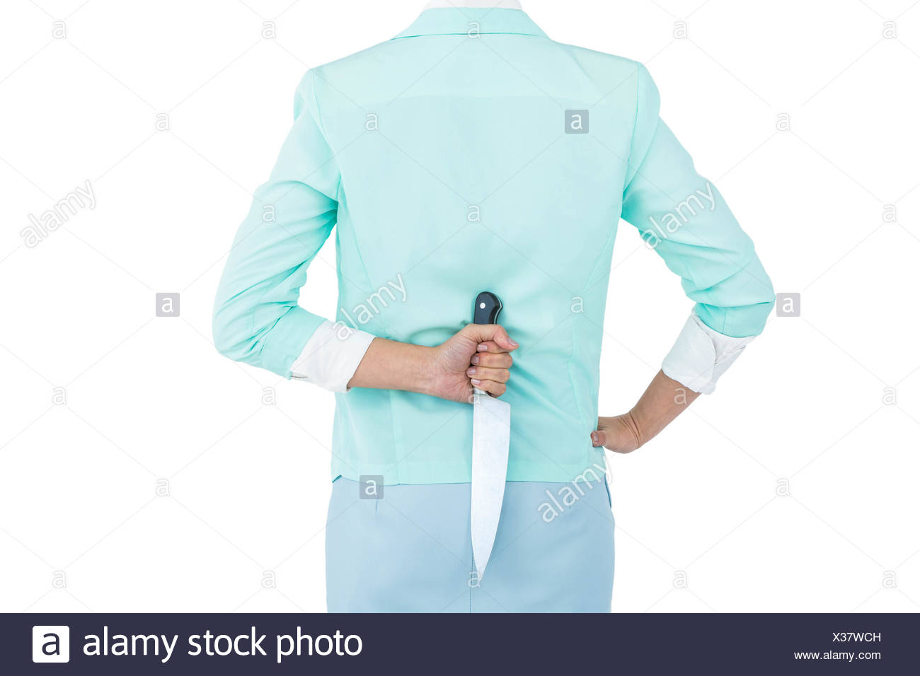 Woman Holding Knife Behind Back High Resolution Stock Photography and ...