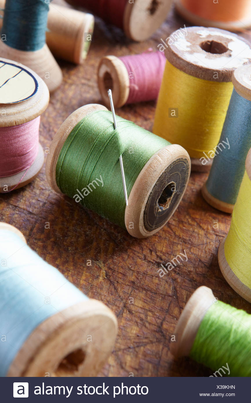 Cotton Reel And Needle High Resolution Stock Photography and Images - Alamy