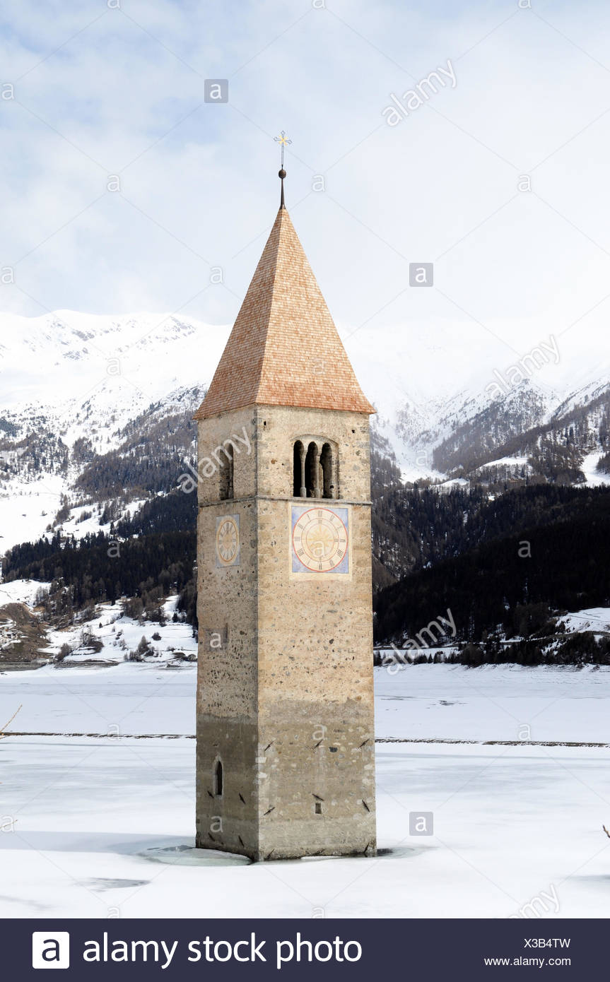 Reschensee Winter High Resolution Stock Photography and Images - Alamy