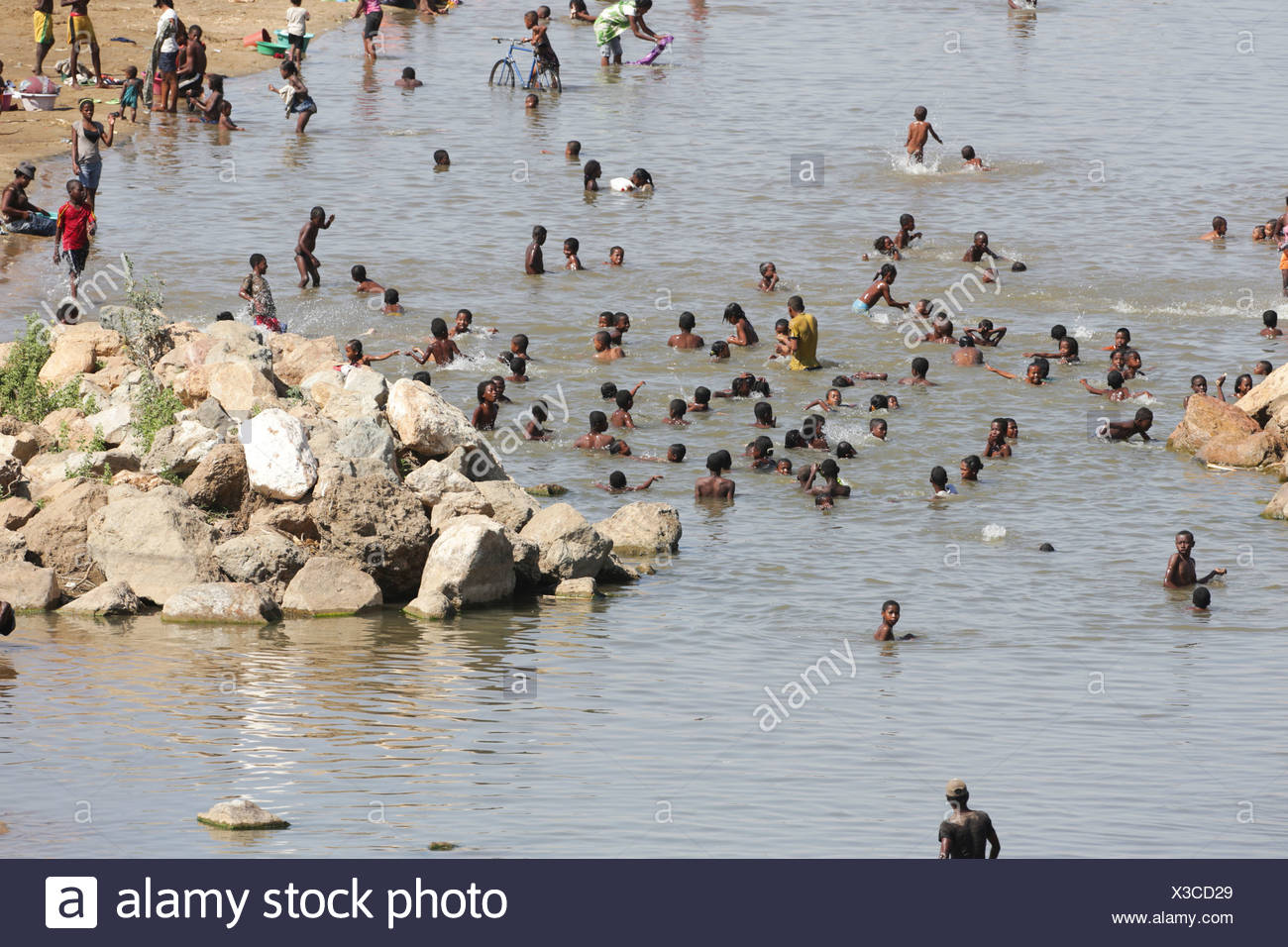 African Women Wash In River High Resolution Stock Photography and ...
