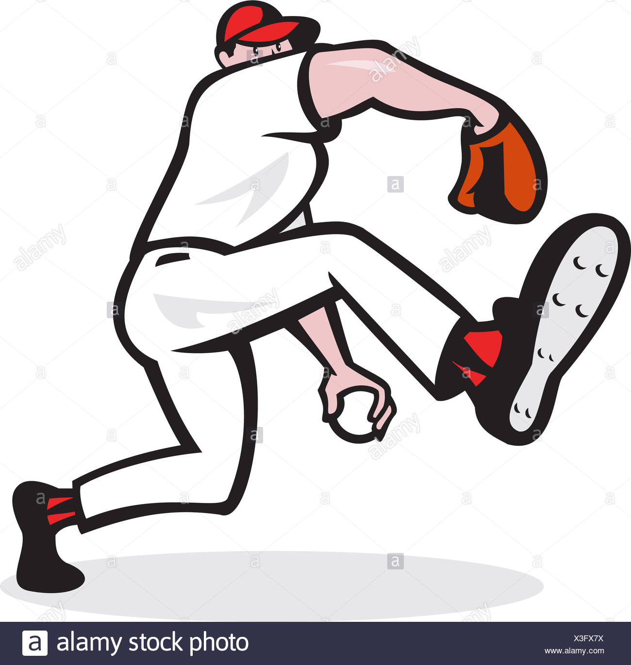 Baseball Pitcher Throw Ball Cartoon High Resolution Stock Photography ...