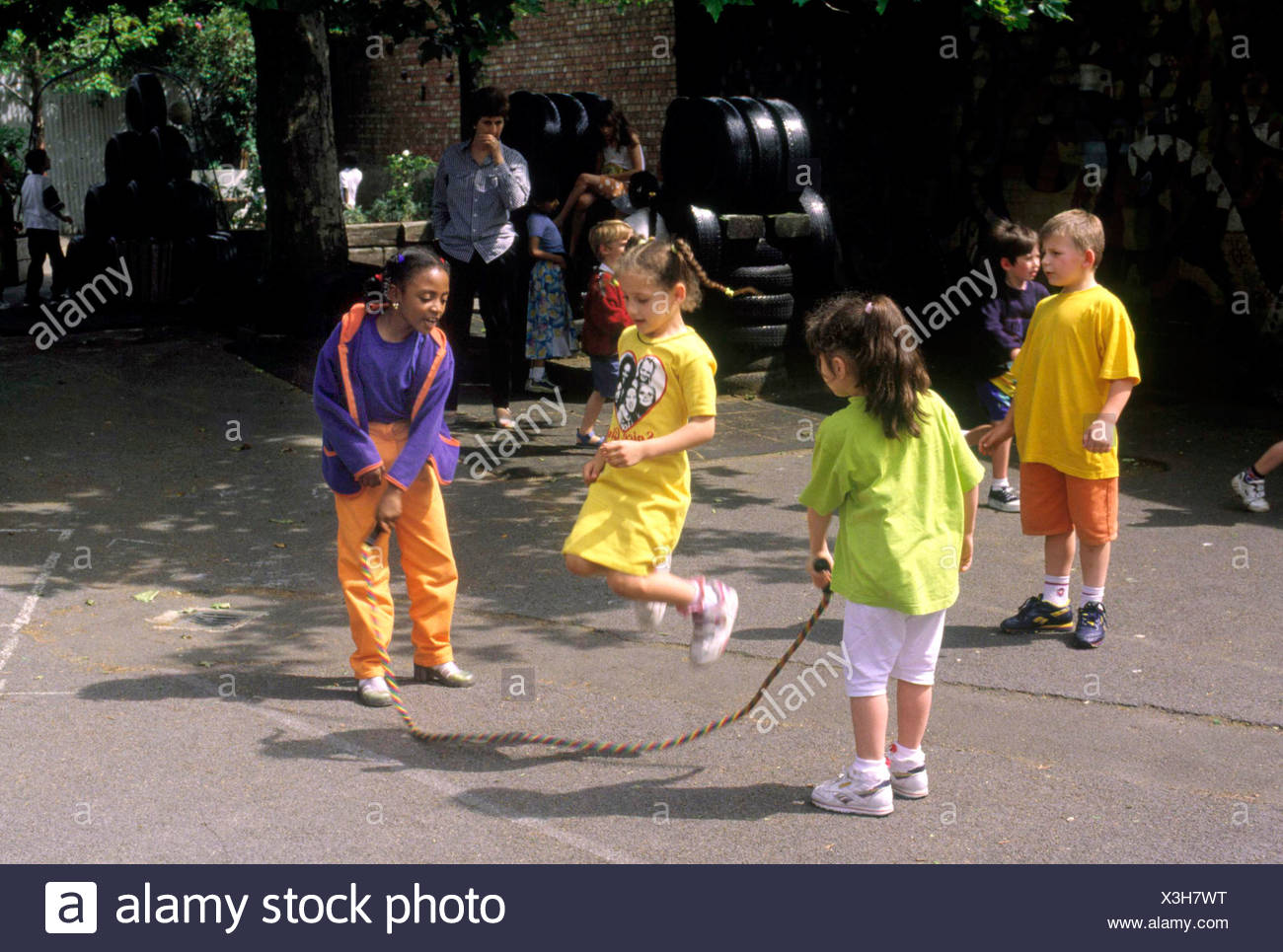 Children Jumping Rope School High Resolution Stock Photography and ...