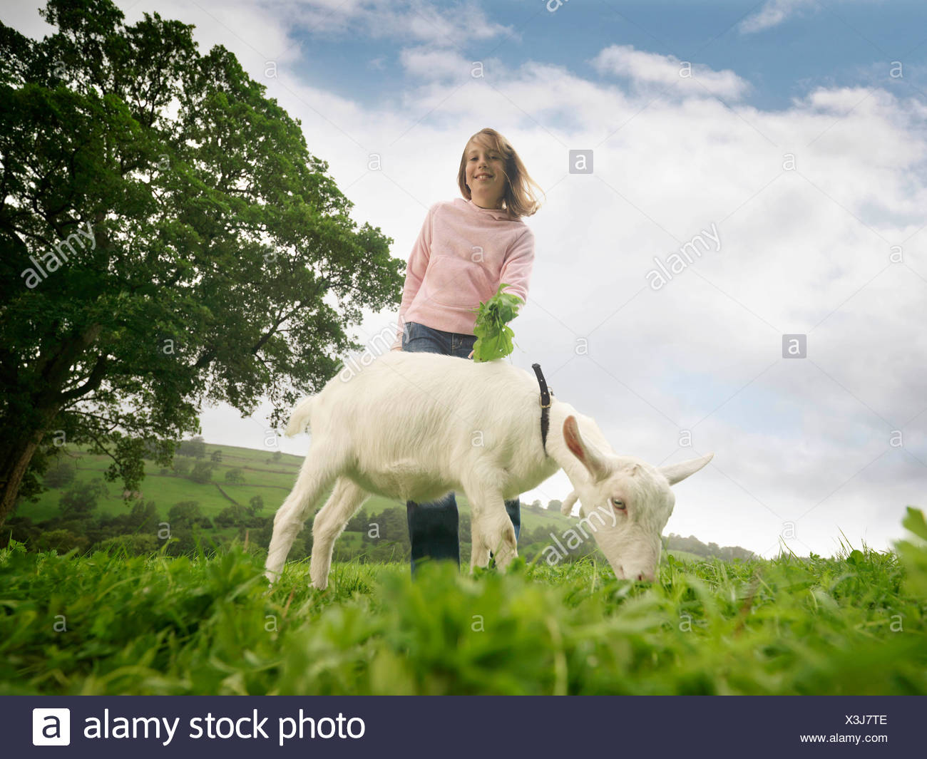 Girl With Goat High Resolution Stock Photography and Images - Alamy