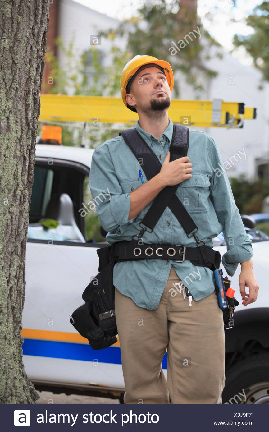 Lineman Working Overhead High Resolution Stock Photography and Images ...