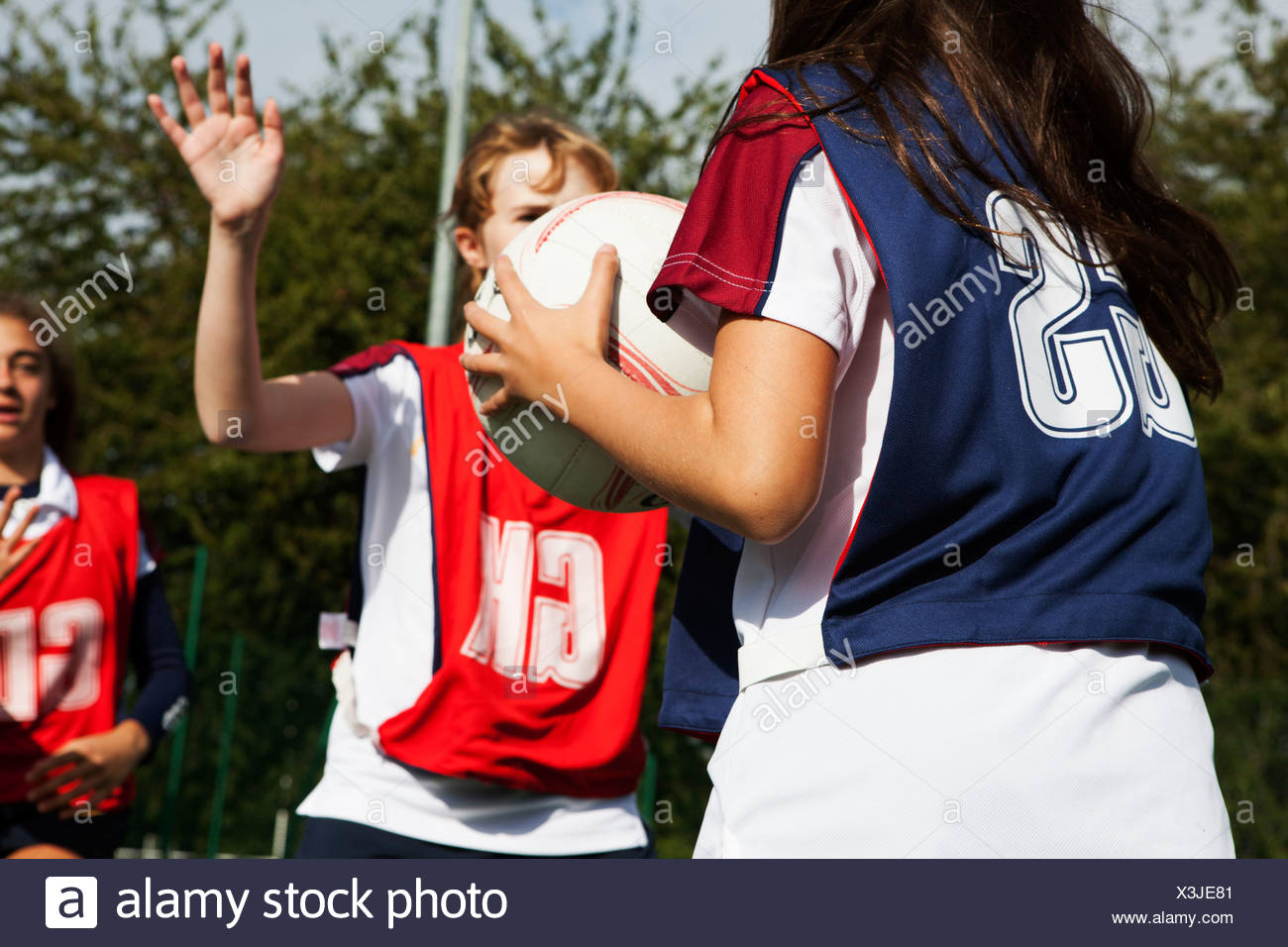 Netball Player Holding Ball High Resolution Stock Photography and ...