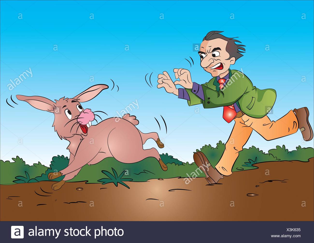 Rabbit Running Illustration High Resolution Stock Photography and ...