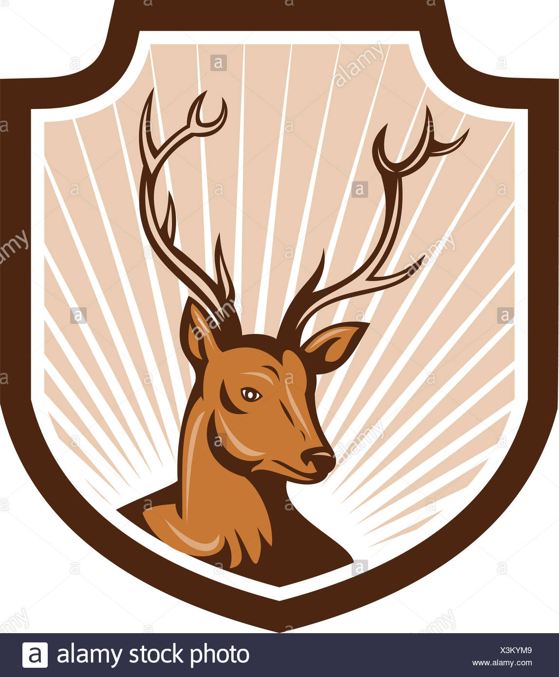 Cartoon Stag Head High Resolution Stock Photography and Images - Alamy
