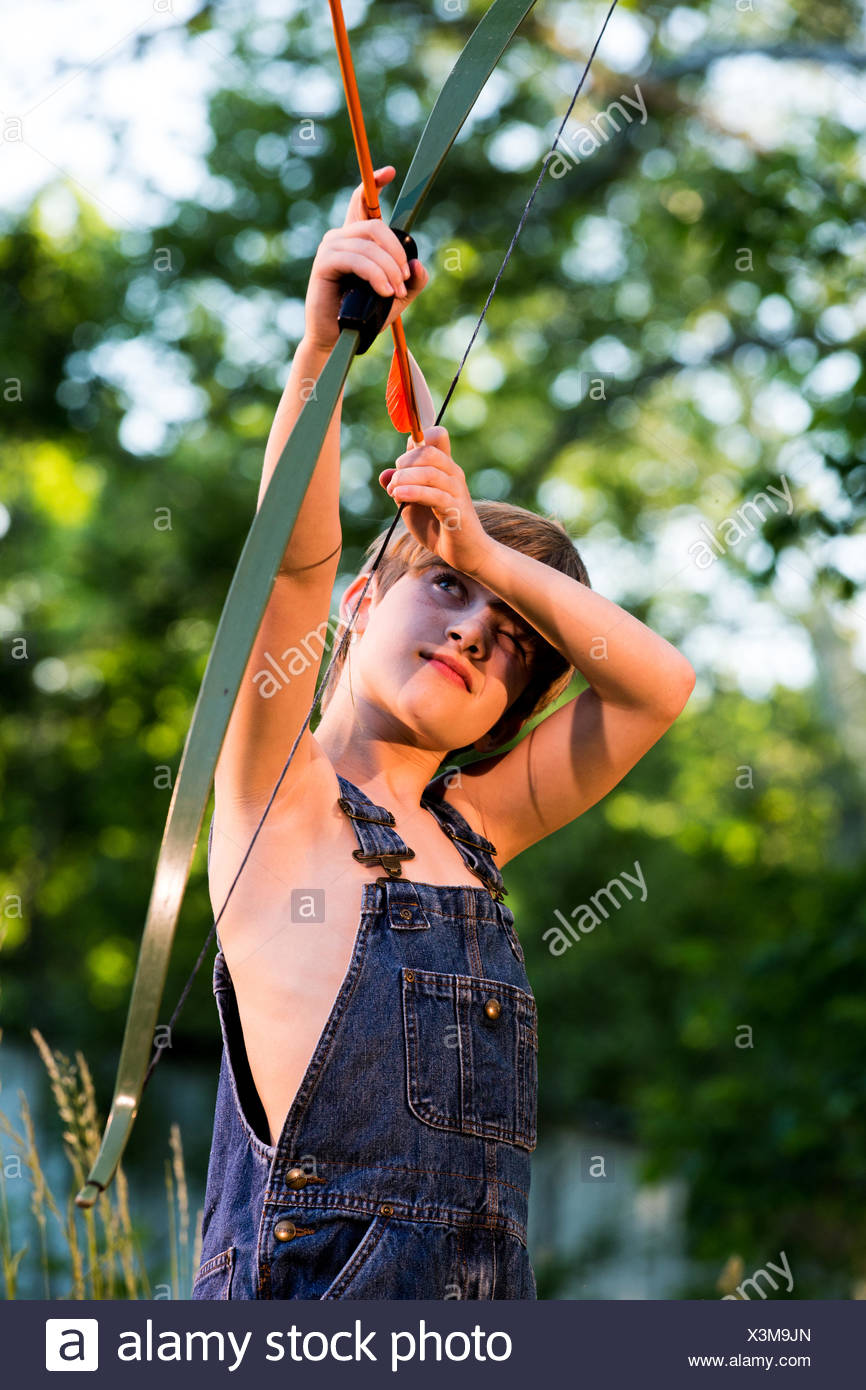 With Bow And Arrow High Resolution Stock Photography and Images - Alamy