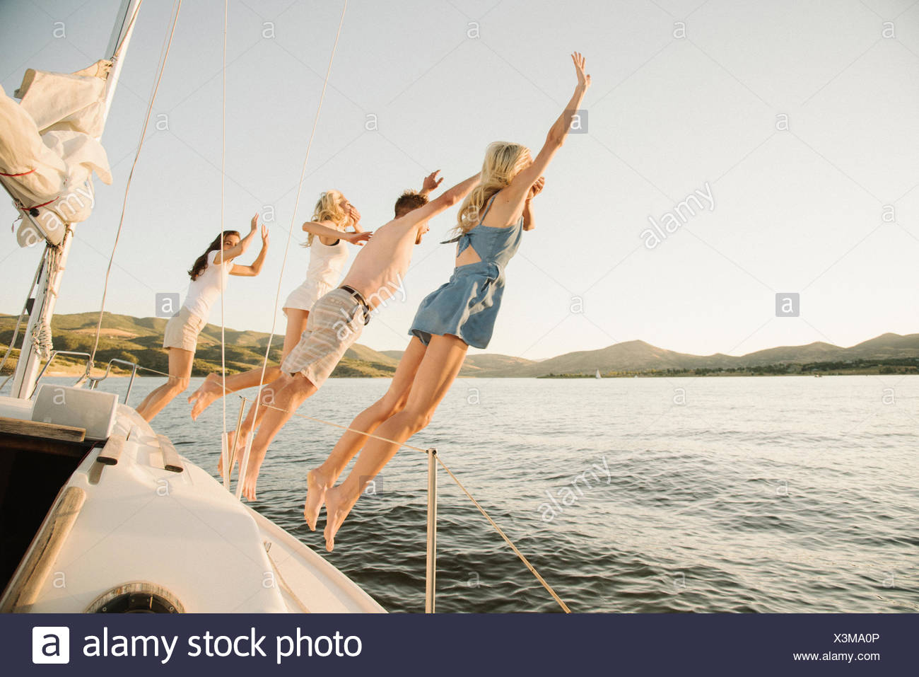 Jumping Off A Boat High Resolution Stock Photography and Images - Alamy