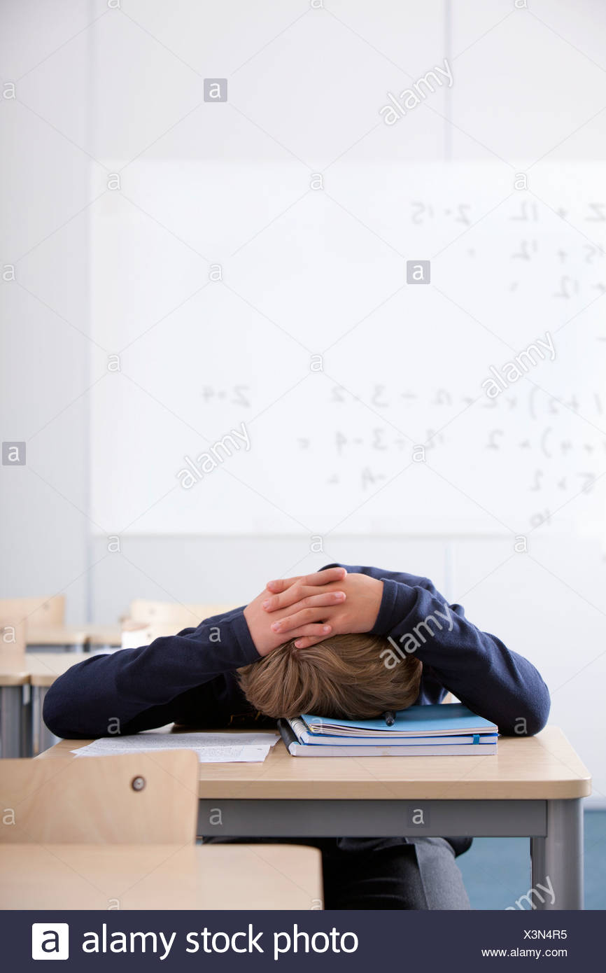 Male Student Sleeping In Classroom Stock Photos & Male Student Sleeping ...