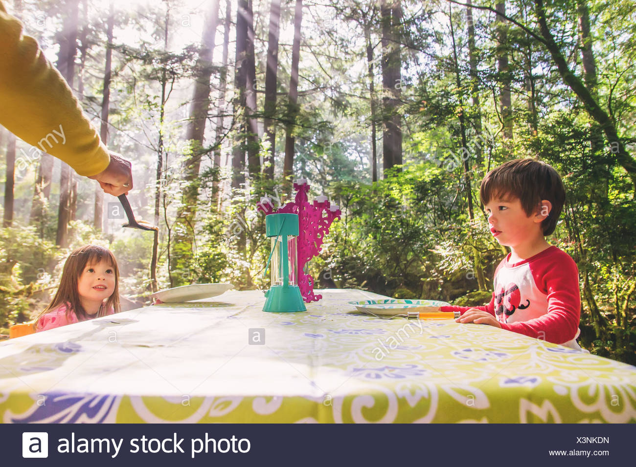 Children Picnic Table High Resolution Stock Photography and Images - Alamy
