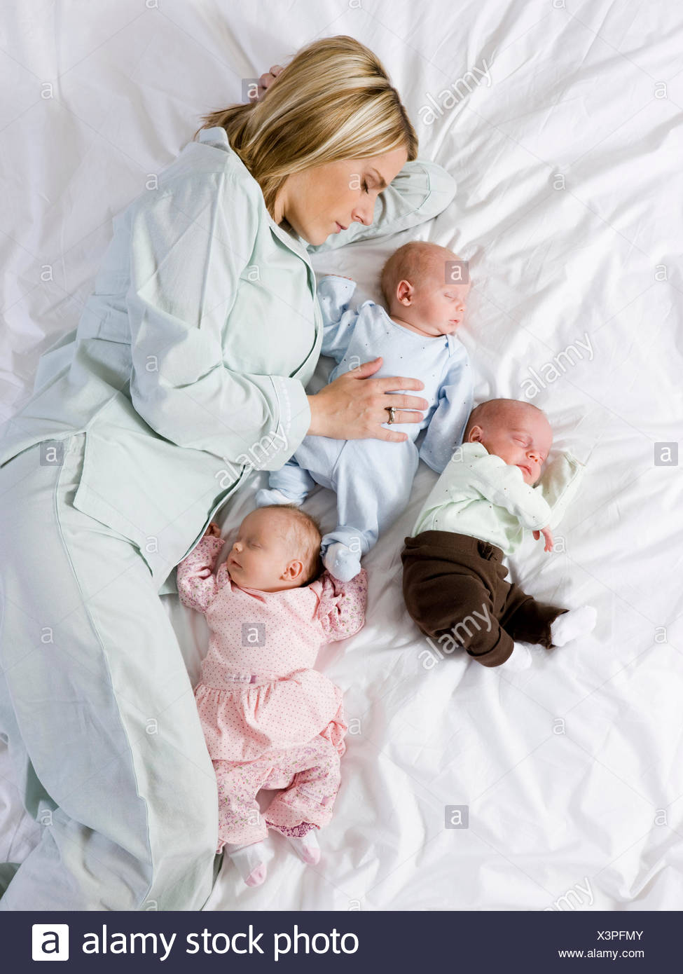 Mother Triplets High Resolution Stock Photography and Images - Alamy