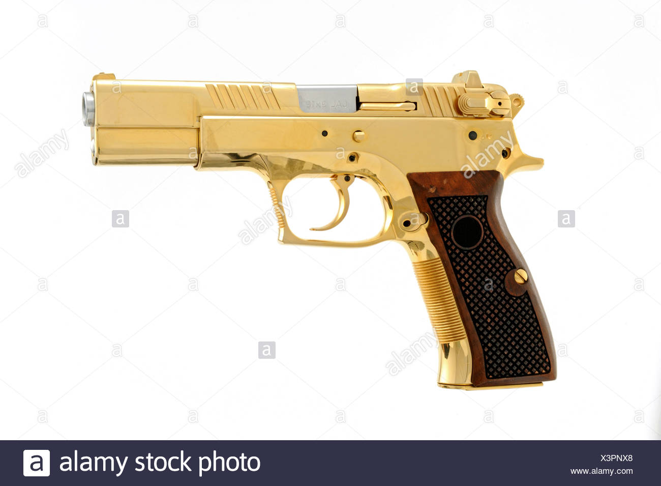 Gold Gun High Resolution Stock Photography and Images - Alamy