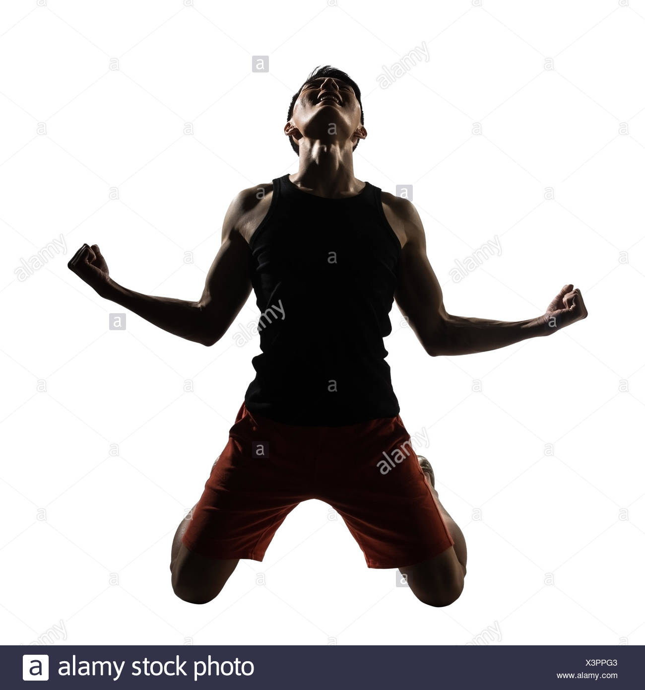 Man Kneeling Silhouette High Resolution Stock Photography and Images ...