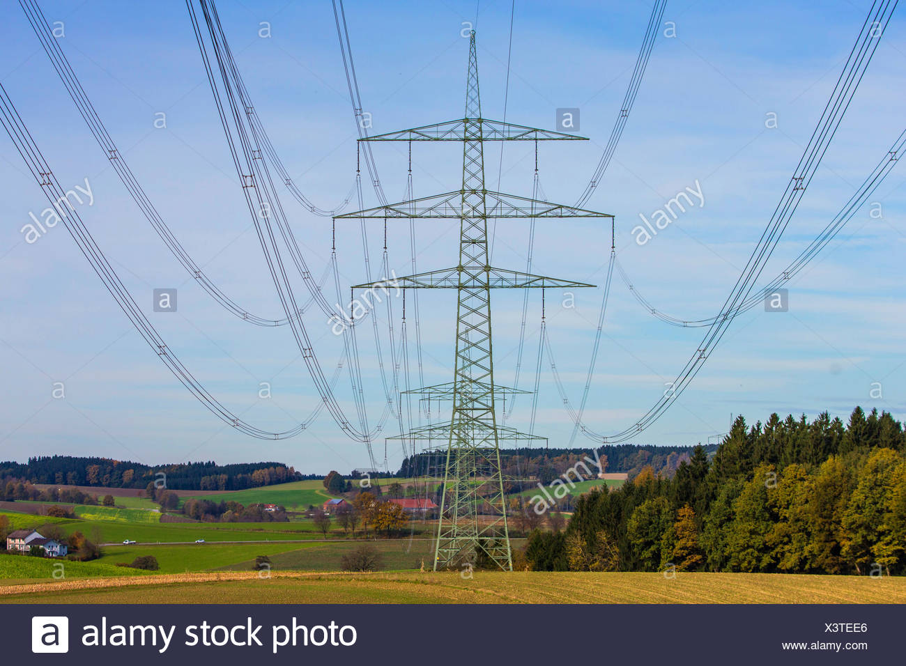 A Line Of Power Lines High Resolution Stock Photography and Images - Alamy