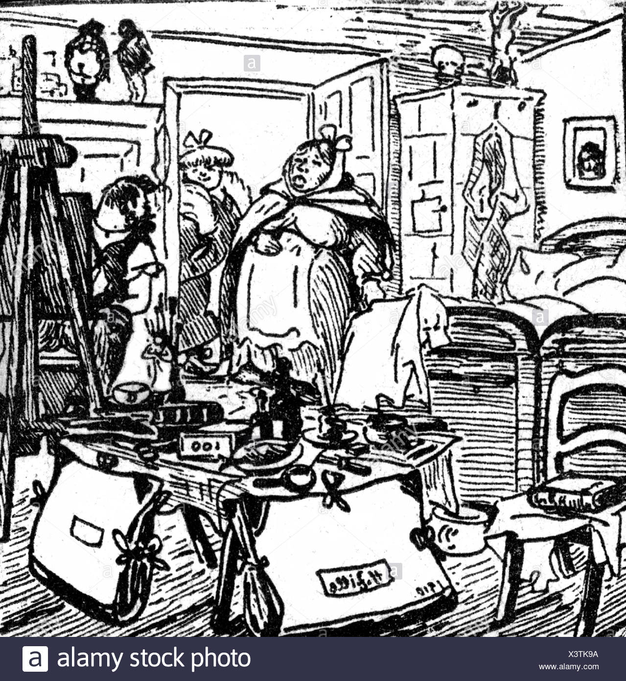 Drawing By Heinrich Zille Stock Photos & Drawing By Heinrich Zille ...