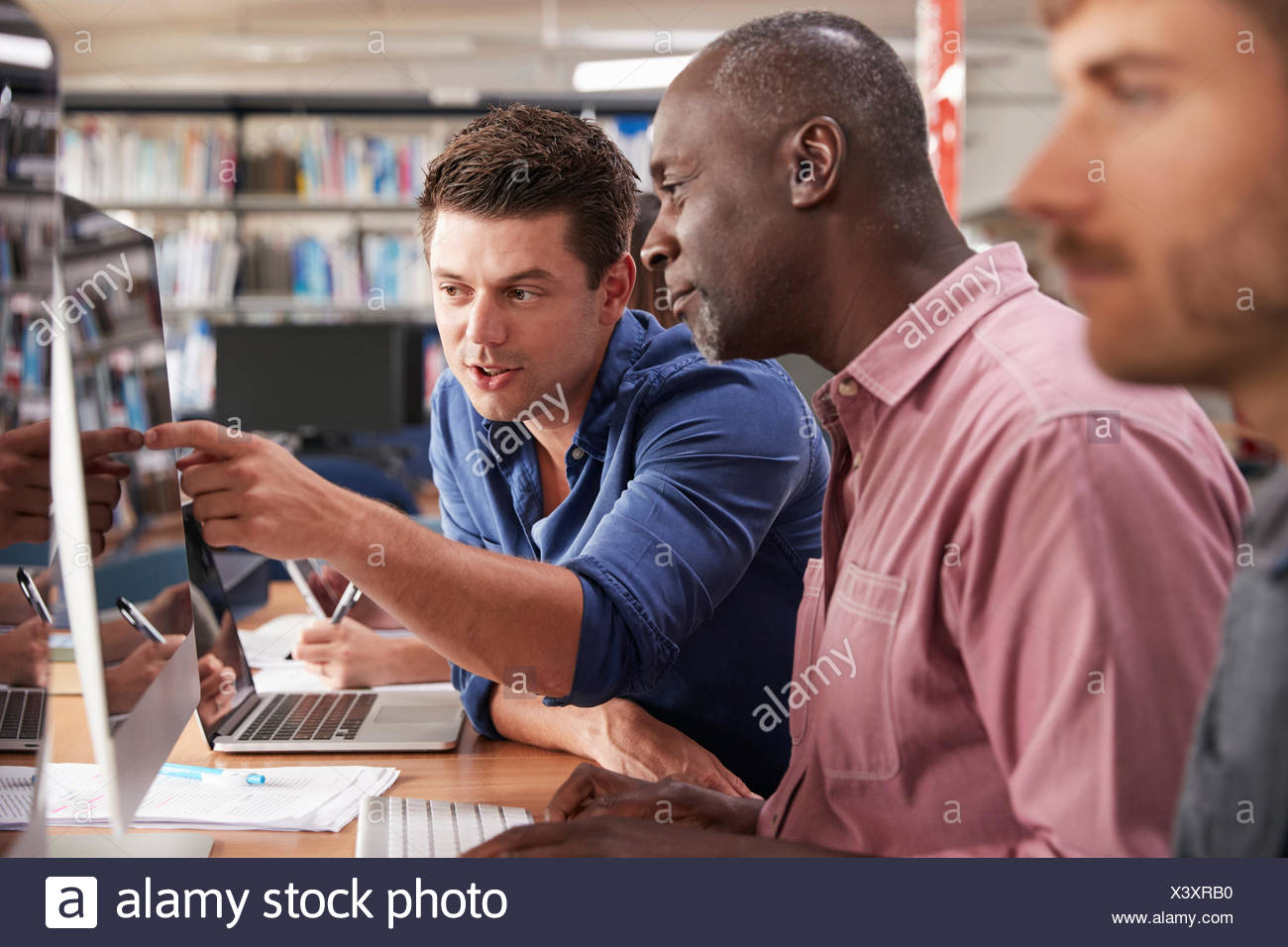 Adult African Student Learning Computer High Resolution Stock ...