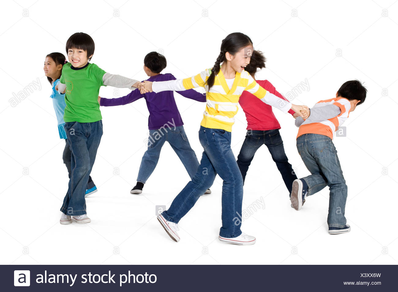 Children Playing Ring Around The Rosy High Resolution Stock Photography ...