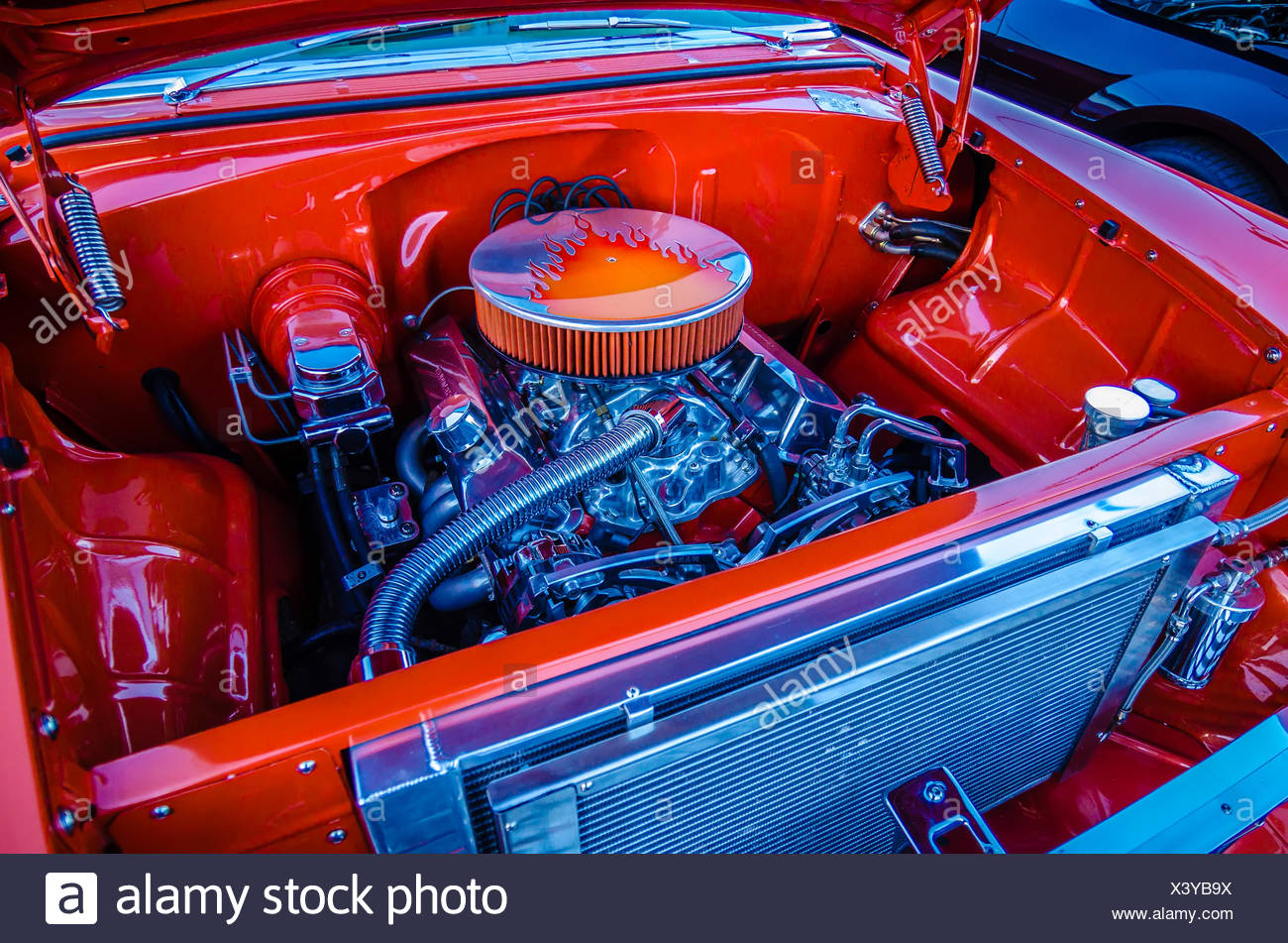 Engine Compartment Classic Car High Resolution Stock Photography and ...