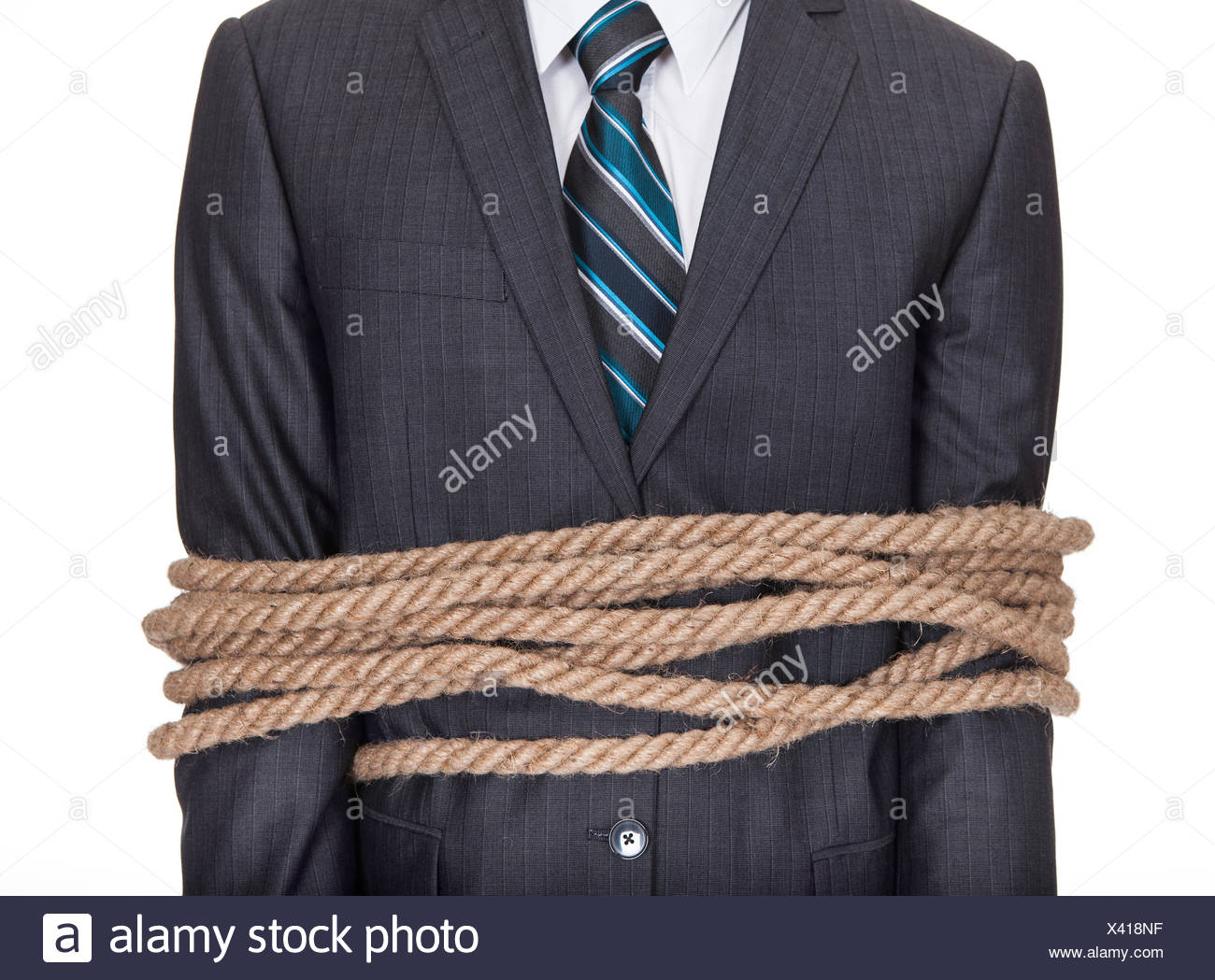 Man Tied Up Rope On Stock Photos & Man Tied Up Rope On Stock Images - Alamy
