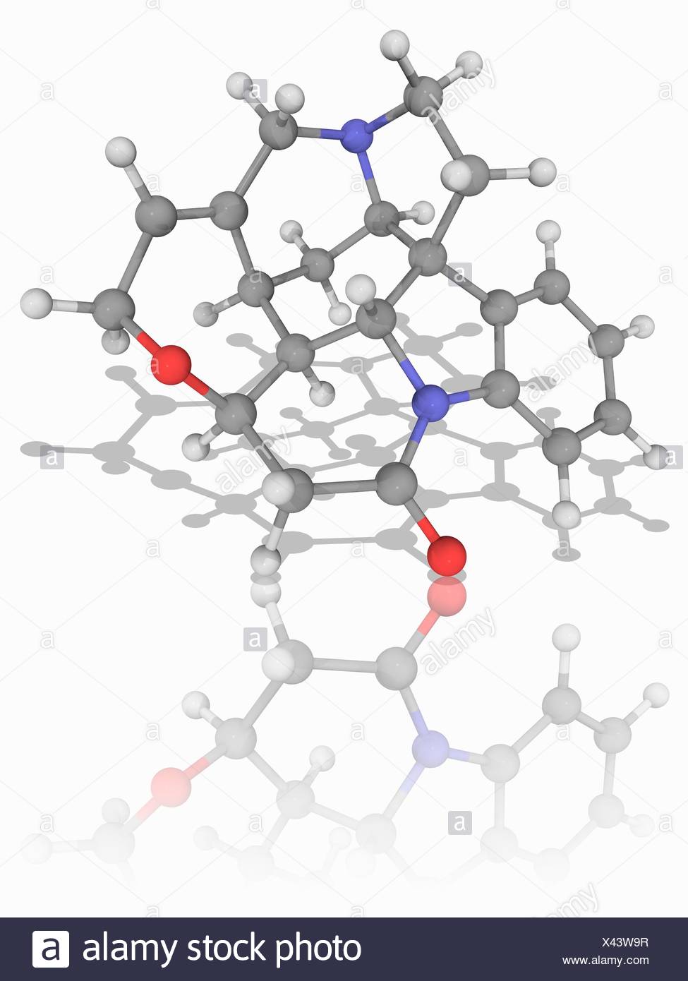 Strychnine Molecular Model Strychnine C21 H22 N2 O2 High Resolution ...