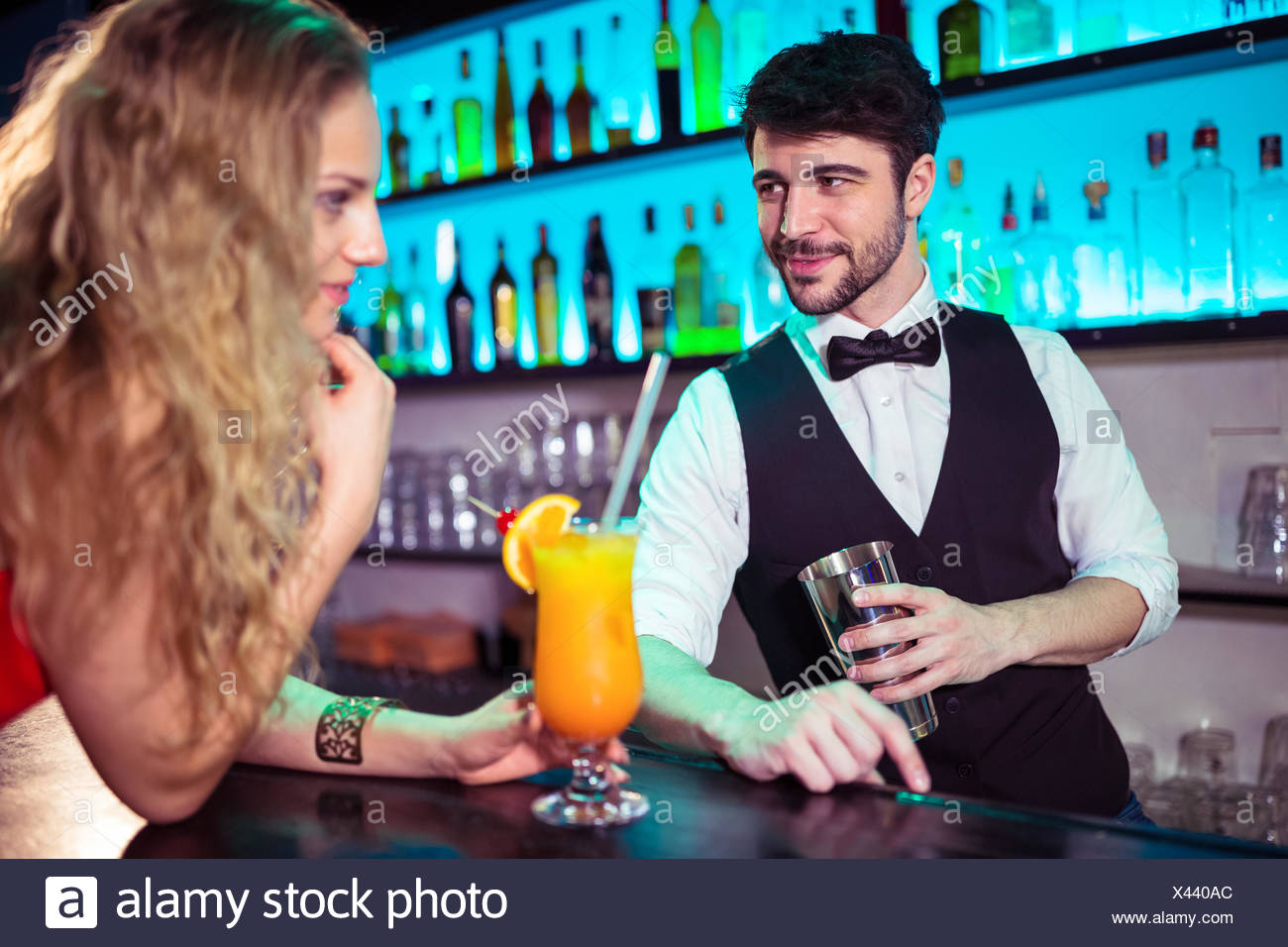 Woman Flirting Bar Stock Photos & Woman Flirting Bar Stock Images - Alamy