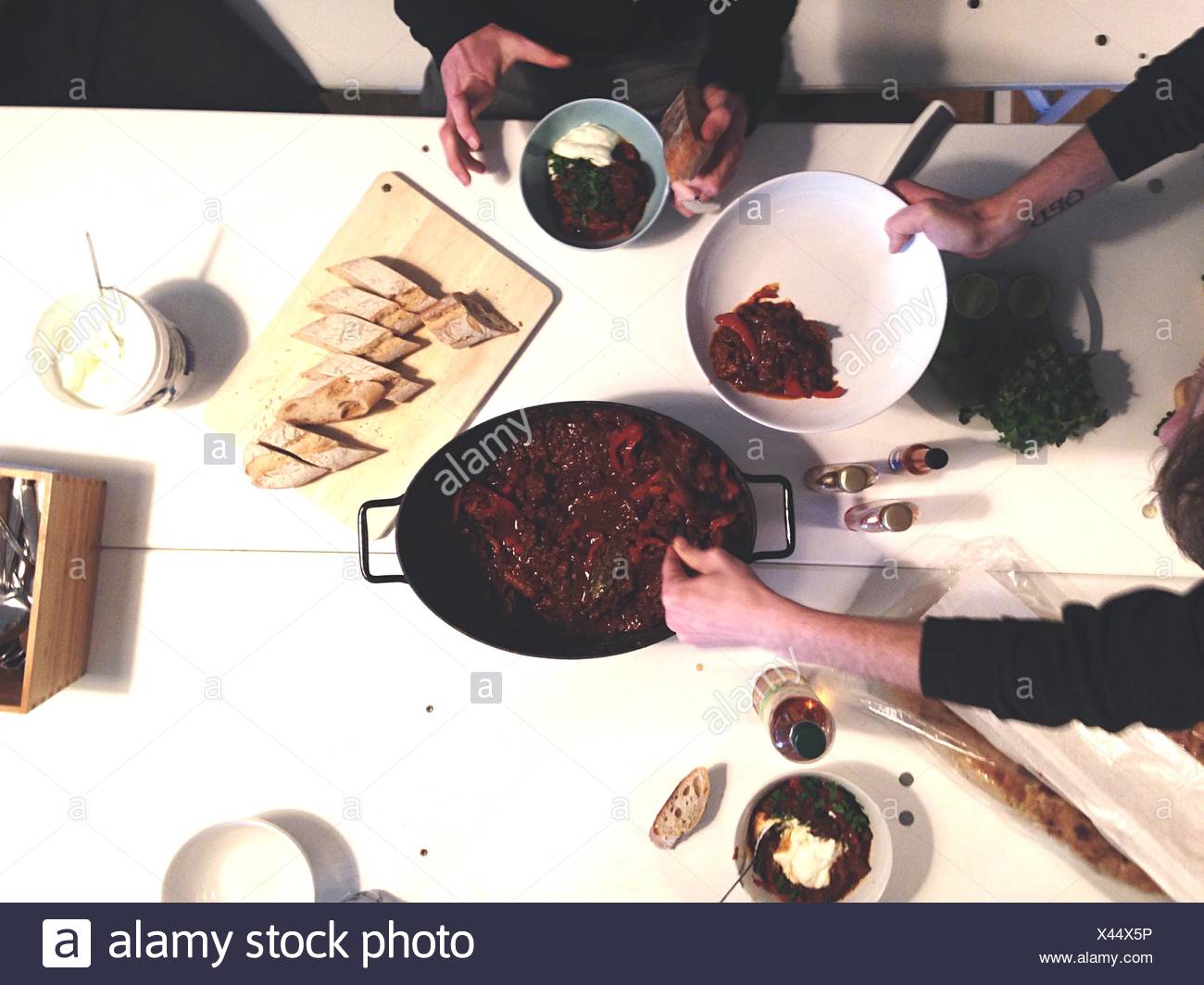 Dining Table Overhead High Resolution Stock Photography and Images - Alamy
