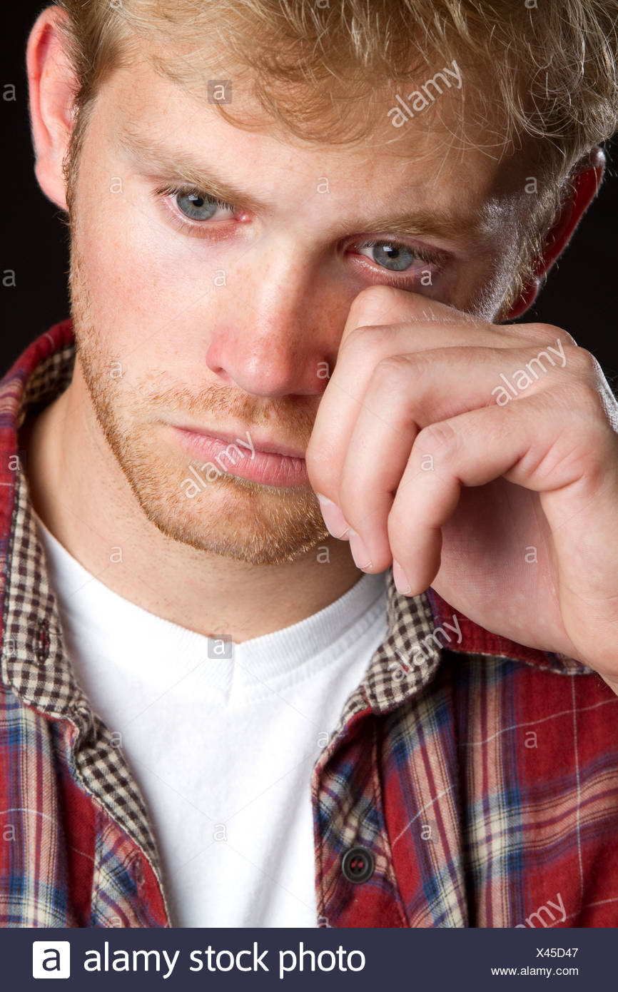 Young Man Crying Tears Close Up High Resolution Stock Photography and ...