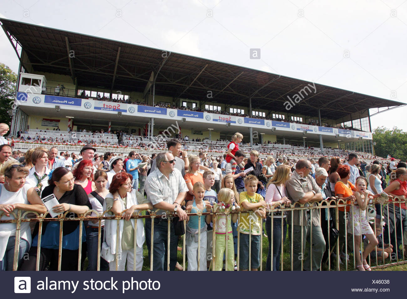 Horse Racing Crowd Spectators Audience High Resolution Stock ...