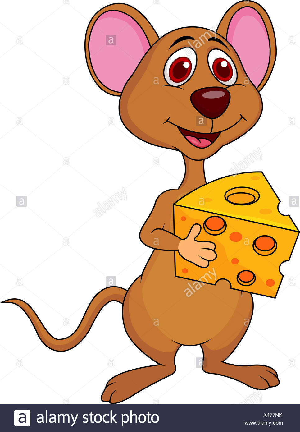 Cartoon Illustration Mouse Eat Cheese Stock Photos & Cartoon ...
