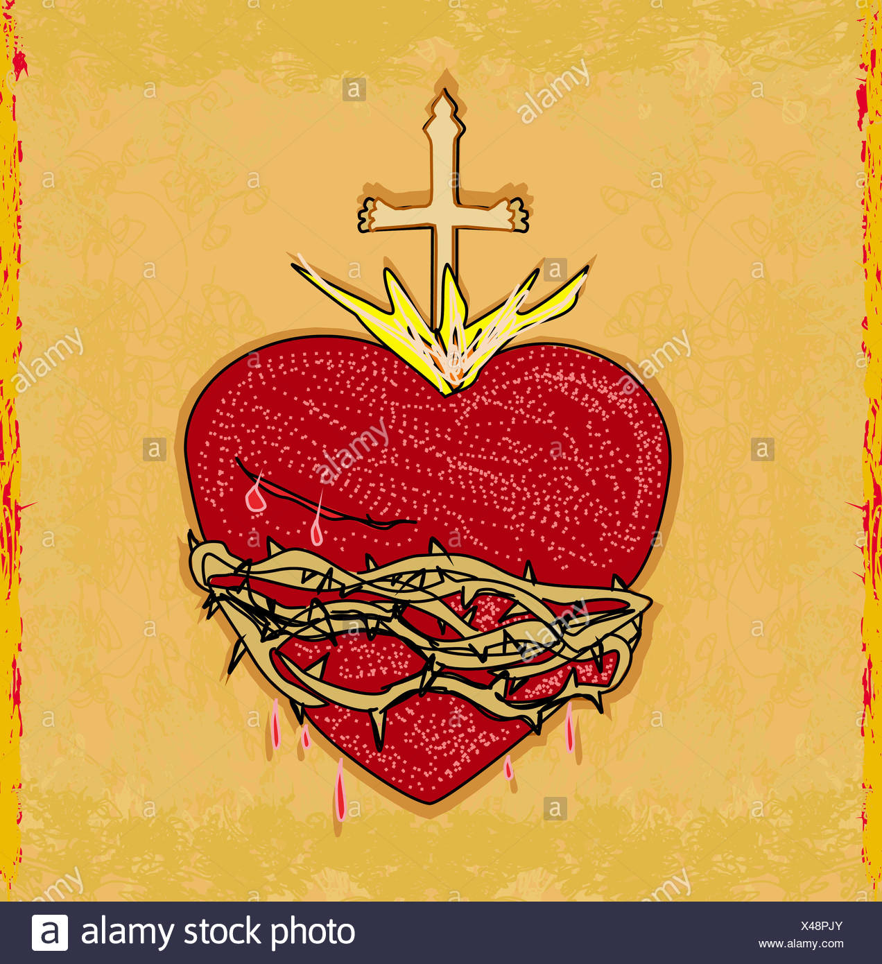 Sacred Heart Fire High Resolution Stock Photography and Images - Alamy