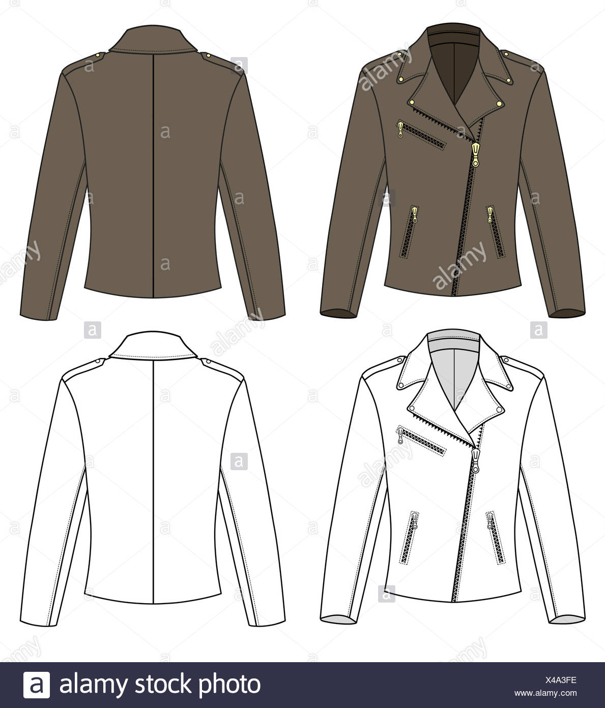 Outline Jacket Illustration High Resolution Stock Photography and ...